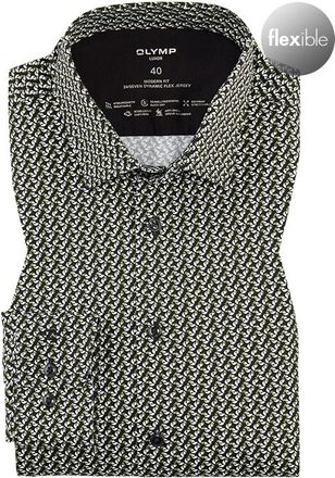 Olymp Herren Hemd grün gemustert