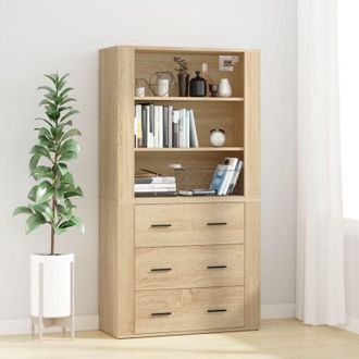 vidaXL Highboard Sonoma-Eiche Holzwerkstoff - Vidaxl