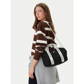 Tommy Jeans Handtasche Tommy Jeans Ess Daily Mini Tote AW0AW18460 Schwarz