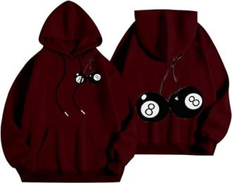 Generic Sweat &agrave; capuche pour femme avec poche - Surdimensionn&eacute; - Confortable - Manches longues - D&eacute;contract&eacute; - Tendance - Graphique - Pull de sport dext&eacute;rieur