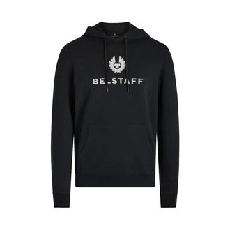 Belstaff Signature Hoodie mit K&auml;ngurutasche - - Sweatshirts & Hoodies - Herren - Schwarzk - M