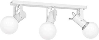 Homemania Strahler, Metall, Glas, Weiß, Chrom