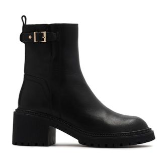 Kazar Lederstiefel mit hohem Rei&szlig;verschluss oben - - Shoes - Damen - Schwarzk - 39 EU