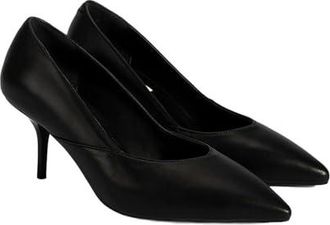 Desa Escarpins Classiques Woman - Tige et Doublure en Cuir, Talon Aiguille de 9 cm, &agrave; Enfiler, Bout Pointu, Respirants | Noir - 40