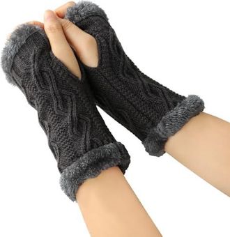 Generic Gants dhiver en tricot pour femme, mitaines longues, chauffe-mains, chauffe-mains pour femmes, mitaines dhiver, a06, taille unique
