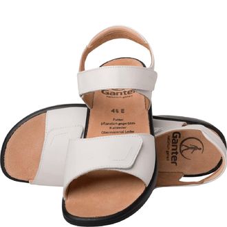 Ganter Damen Sonnica - E, klittenbandsandalen Sandale, Milk, 36 EU Schmal