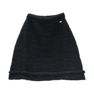 Genny Tweed Paillettes Rock - - Skirts - Damen - Schwarzk - S