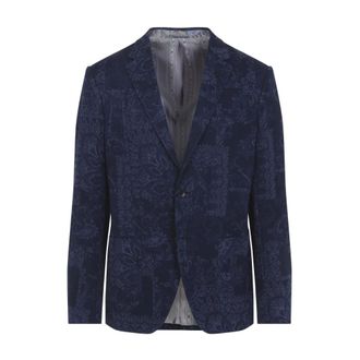 Etro Homme, Vestes, Bleu, Taille: XL Roma Jersey Sport Jacket