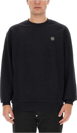 Philipp Plein Homme, Sweatshirts et sweats &agrave; capuche, Noir, Taille: L SweaT-shirt Avec Logo Strass