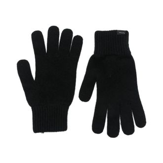 Paul Smith Homme, Accessoires, Noir, Taille: ONE Size Ribbed Cuff Gloves