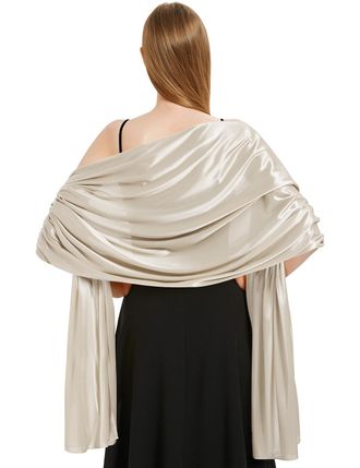 Heekpek Xnova Stola damen Festlich 200 * 70 cm, Chiffon Schal Shawl Multifunktionstuch Leicht, Elegant &uuml;bergro&szlig;en Schultertuch Chiffont&uuml;cher f&uuml;r Abendkleid (G