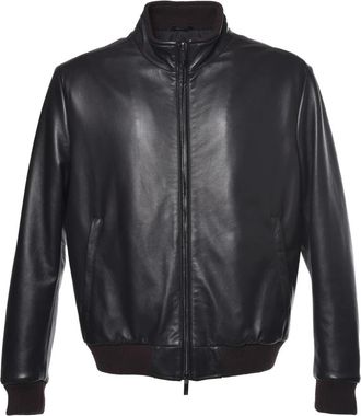 Baldinini Lederjacke - - Jackets - Herren - Schwarzk - 2XL