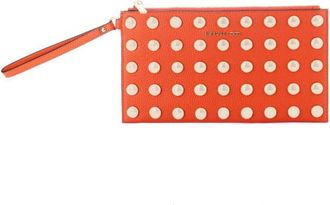 Michael Kors Femme, Sacs, Orange, Taille: ONE Size Leather Clutch Bag