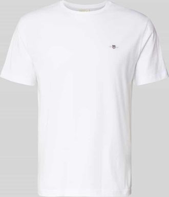 GANT Regular Fit T-Shirt mit Label-Stitching Modell SHIELD