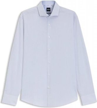 HUGO BOSS Homme, Chemises, Bleu, Taille: 2XL Chemise &agrave; rayures &agrave; manches longues