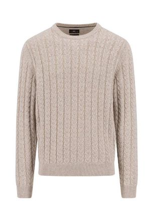 Fynch-Hatton Strickpullover mit Zopfmuster und Wolle