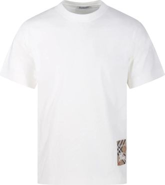 Burberry Homme, Tops, Blanc, Taille: M Sp25-Mw-For-2.6.094 T-Shirt