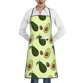 Generic Avocado-Fruchtabdruck K&ouml;che Sch&uuml;rze Verstellbare Kochsch&uuml;rze Maschinenwaschbar Grillsch&uuml;rze F&uuml;r Gastronomie Herren K&uuml;che 52X72cm