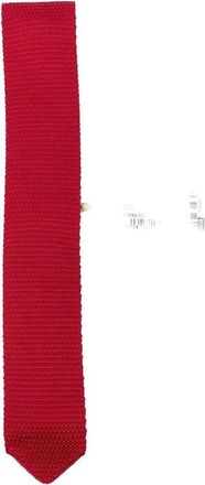 Frankie Shop Cravate en soie tricot&eacute;e Zira - Homme - Accessoires - Rouge - Taille: ONE Size