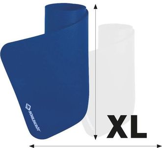 Schildkrot Fitness Matte Schildkr&ouml;t Fitnessmatte XL, 15 mm, 195 x 80 cm, Blau, rutschfest, optimal f&uuml;r gr&ouml;&szlig;ere Personen, mit Tragegurt, 960163