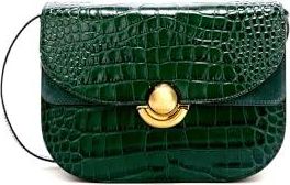 Furla Cuir sac à épaule bandoulière Sfera Crossbody Round Botanical Green vert foncé
