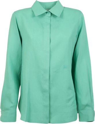 Max Mara Femme, Blouses et Chemises, Vert, Taille: 38 FR Camicia Falasco