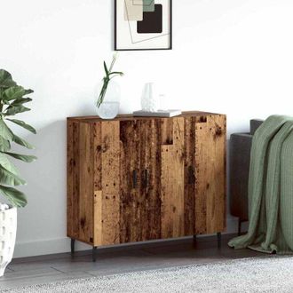 vidaXL Buffet Marron 90 x 34 x 80 cm Bois ding&eacute;nierie Vidaxl