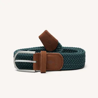 Faguo Ceinture tress&eacute;e bleu canard