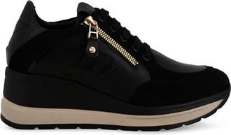 Melluso Baskets pour Femmes en Cuir Noir et Daim r25553z 41