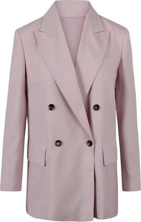 Max Mara Femme, Vestes, Rose, Taille: 34 FR Blazer crois&eacute; en laine Ombrosa Max Mara