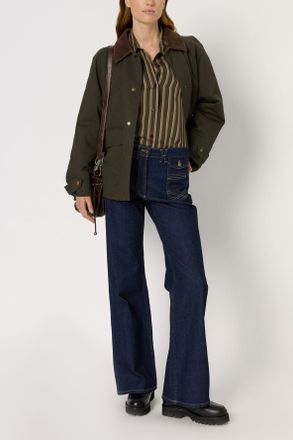 Gerard Darel Chemise fluide ray&eacute;e - ARI - Vert Kaki