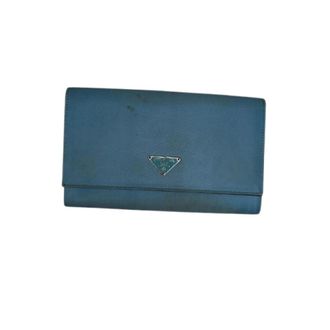Prada Portefeuille Vintage Pre-owned - Femme - Pre-owned - Bleu - Taille: ONE Size