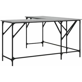 vidaXL Schreibtisch Grau Sonoma 149x149x75 cm Holzwerkstoff Vidaxl