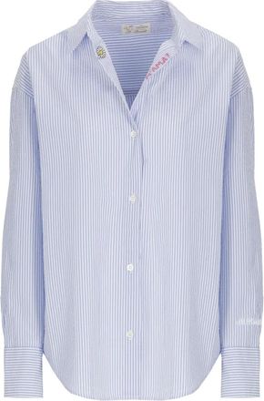 Saint Barth Femme, Blouses et Chemises, Bleu, Taille: 38 FR Cristal Shirt