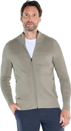 Engbers Herren Herren Strickjacke mit Strukturwechsel, Gruen, 39232, Gruen in Gr&ouml;&szlig;e XXL
