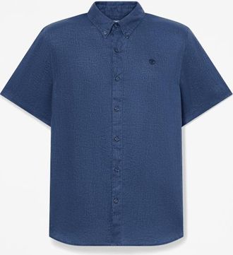 Timberland Mill Brook kurz&auml;rmeliges Leinenhemd f&uuml;r Herren in Dunkelblau, Herren, Blau, Gr&ouml;&szlig;e