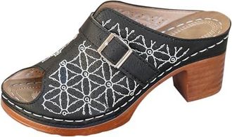 Generic Sandales &agrave; talons hauts pour femme - Bout ouvert - Pour le commerce ext&eacute;rieur europ&eacute;en et am&eacute;ricain - Sandales &agrave; talon &eacute;pais et boucle - Sandales tend