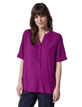 Cecil Damen Kurzarmbluse in Unifarbe