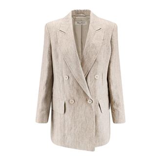 Max Mara Femme, Vestes, Beige, Taille: 38 FR Blazer crois&eacute;