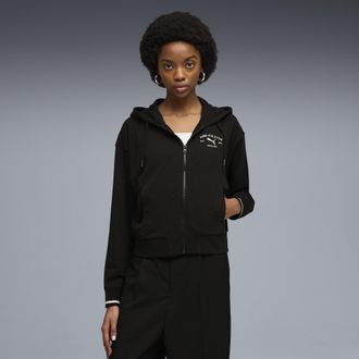 Puma Veste zipp&eacute;e &agrave; capuche PUMA Class Femme, V&ecirc;tements, Noir, XL