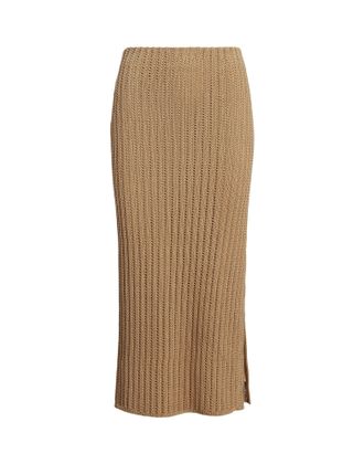 Ralph Lauren RIB-KNIT LINEN PENCIL SKIRT