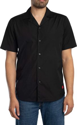 HUGO BOSS Ellino Kurzarmhemd, Schwarz