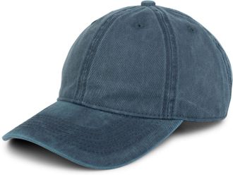 styleBREAKER Unisex Baseball Cap Vintage Look verstellbar 6-Panel Cappy in Washed Optik mit gebogenem Schirm Baumwolle Retro Cap Damen und Herren, Farbe:Jeansblau