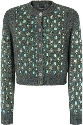 Pinko Pinko, Femme, Pulls, Vert, Taille: 42 FR Cardigan élégant GO NOW