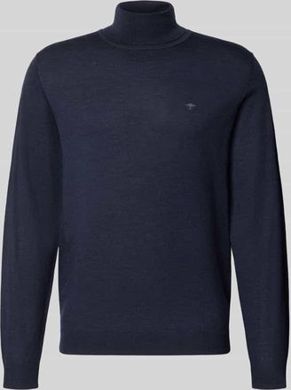Fynch-Hatton Rollkragenpullover mit Label-Stitching