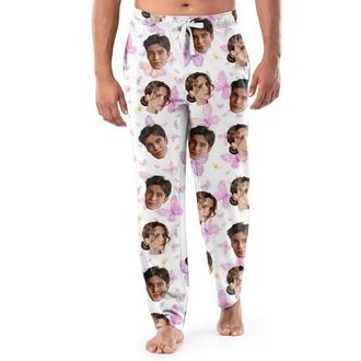 Generic Pantalon de pyjama personnalis&eacute; pour homme, pantalon de pyjama photo personnalis&eacute; avec votre visage ou animal de compagnie, pantalon de pyjama photo p