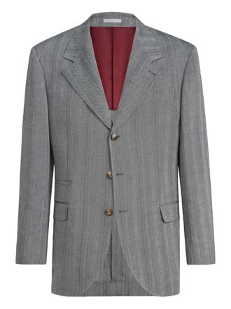Brunello Cucinelli blazer &agrave; manches longues - Gris