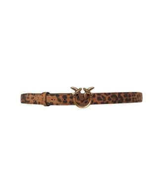 Pinko Pinko G&uuml;rtel - Narrow Belt With Distinctive Animal Print - Gr. L - in Rot - f&uuml;r Damen