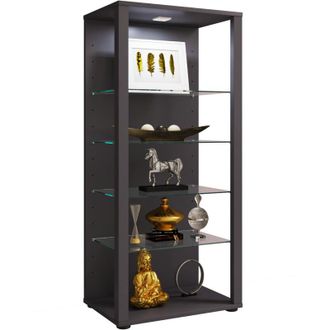 VCM Vitrine en verre en bois Glasol lll H. 115 x B. 52 x T. 35 cm