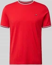 Christian Berg T-Shirt mit Kontraststreifen und Rundhalsausschnitt